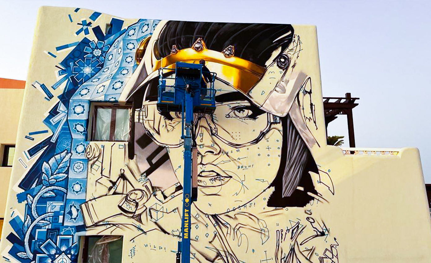 Painting at Heights | Mural Painting | Manlift - Corporate